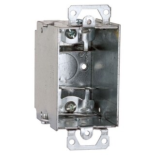 Raco 2" Wide Single Gang Switch Box with 1 Knockout and Plaster Ears ...